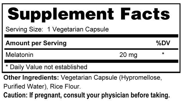 Melatonin 20mg (Capsules) – Genesis Botanical Formulas