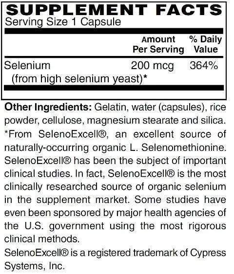 Selenium 200mcg – Genesis Botanical Formulas