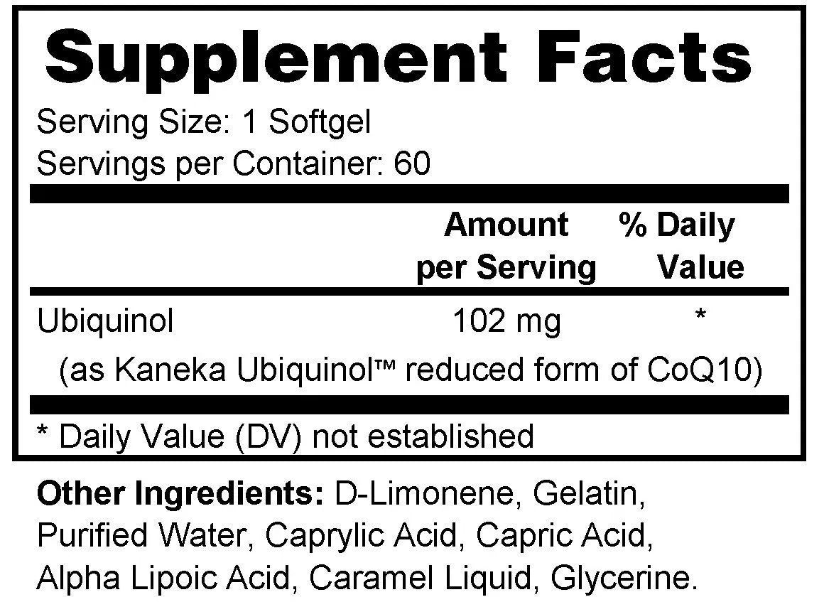 Ubiquinol 100mg – Genesis Botanical Formulas