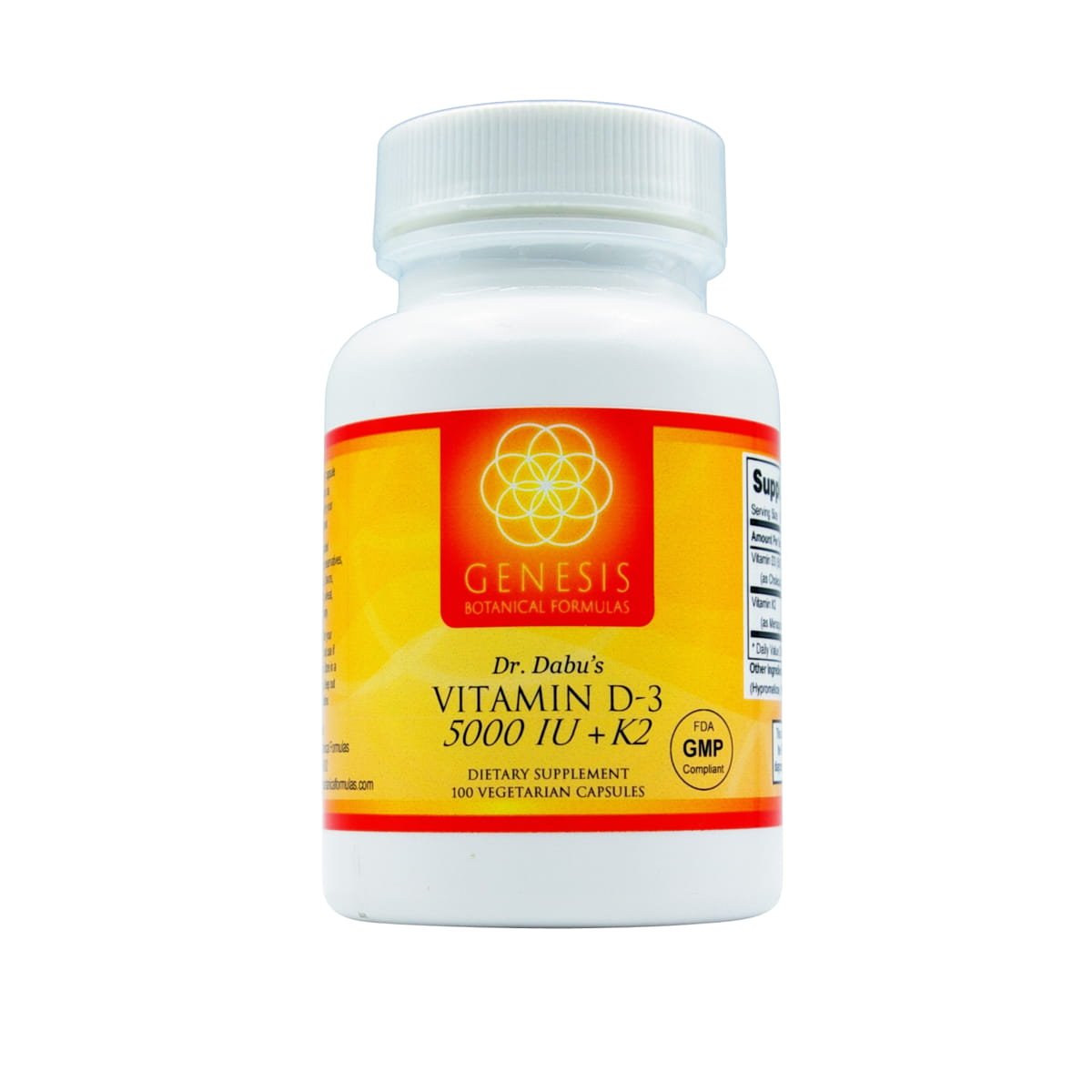 Vitamin D-3 5000 IU + K2 (Capsules) – Genesis Botanical Formulas