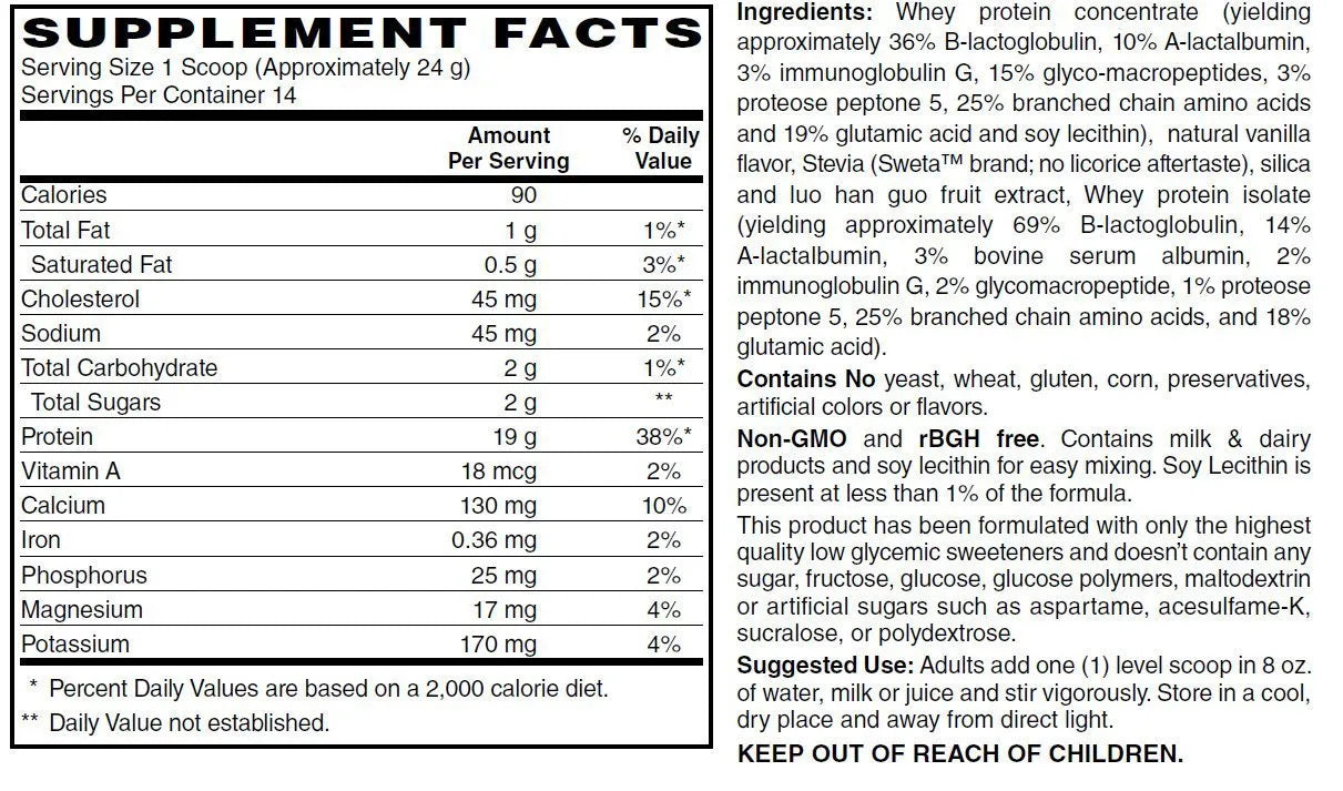 Whey Protein Vanilla – Genesis Botanical Formulas